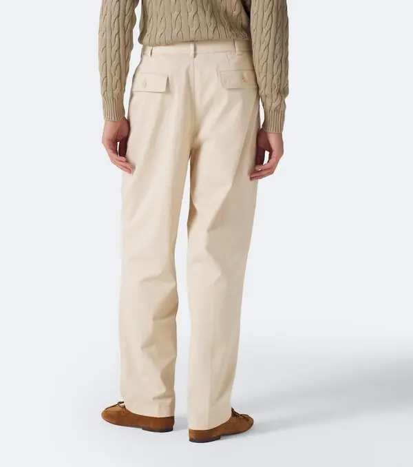 Ralph Lauren Purple Label Cotton-blend Straight Leg Trousers