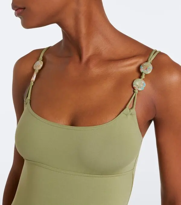 ERES Lynda Embellished Swimsuit - Green