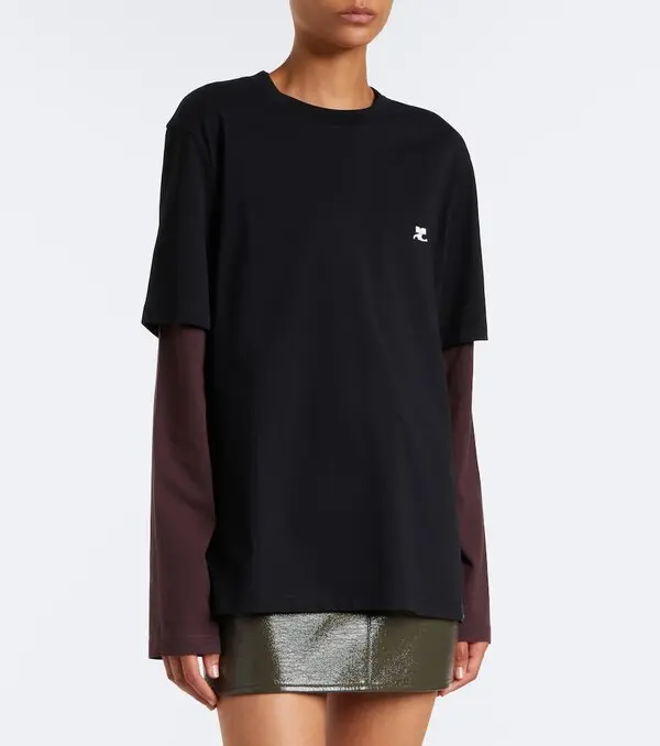 COURREGES Courrèges Double Sleeve Cotton T-shirt