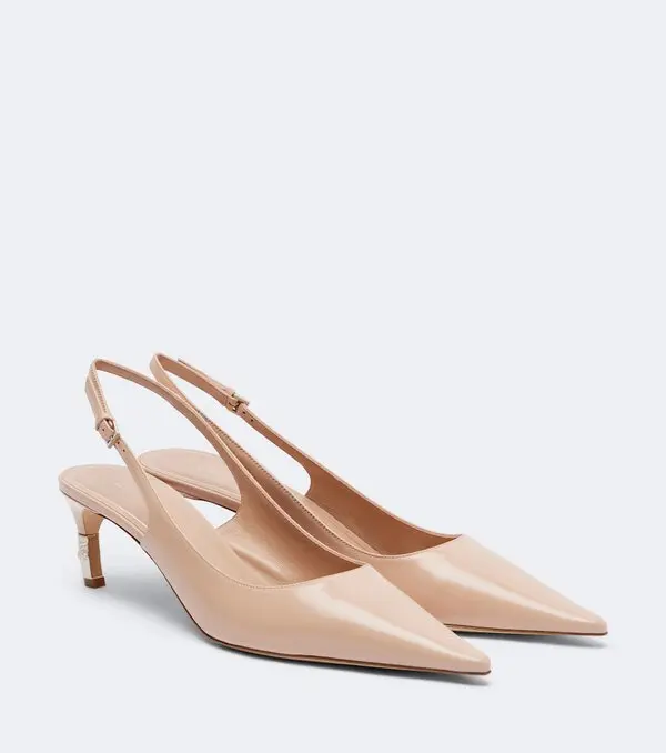 Gucci Castello Leather Slingback Pumps