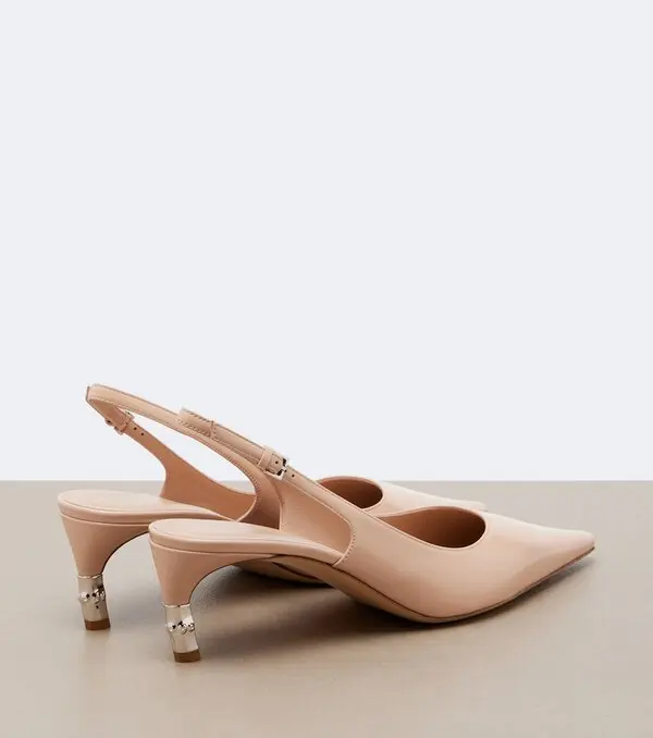 Gucci Castello Leather Slingback Pumps