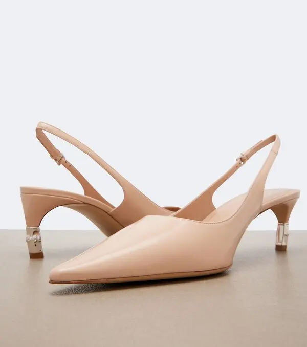 Gucci Castello Leather Slingback Pumps