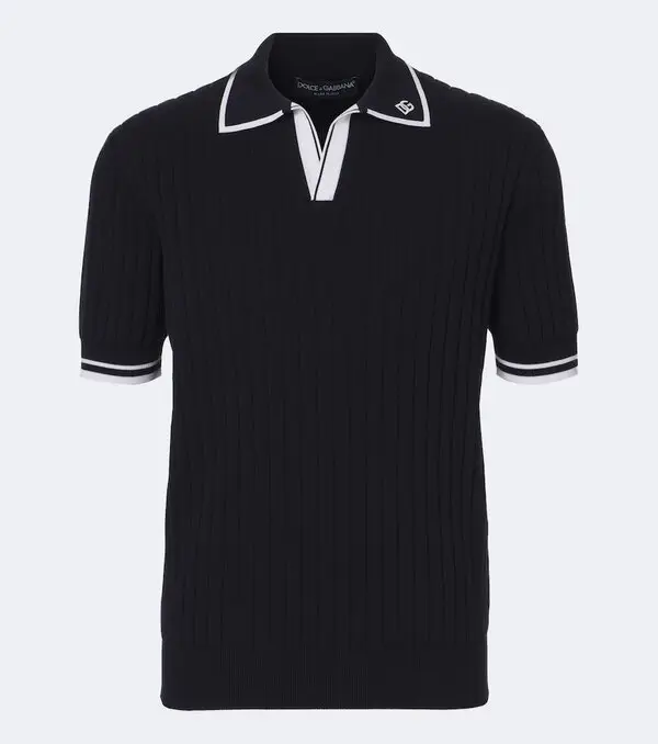 Dolce & Gabbana Dg Cotton Polo Shirt - Blue
