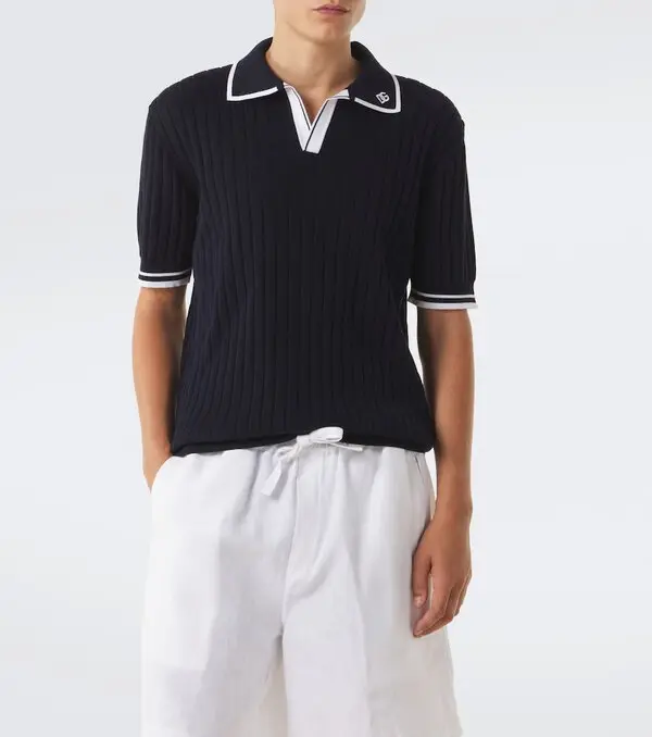 Dolce & Gabbana Dg Cotton Polo Shirt - Blue