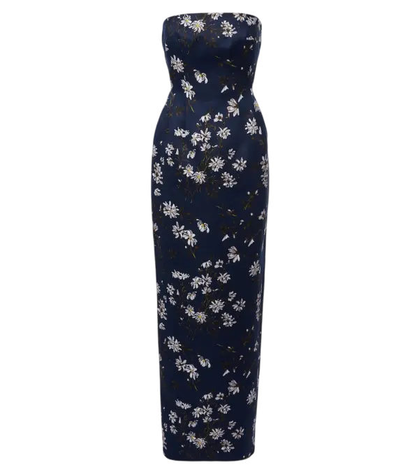 EMILIA WICKSTEAD Floral Bustier Gown - Blue