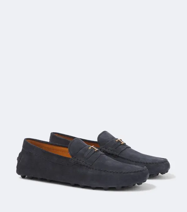 TOD'S Suede Gommino Driving Shoes - Blue