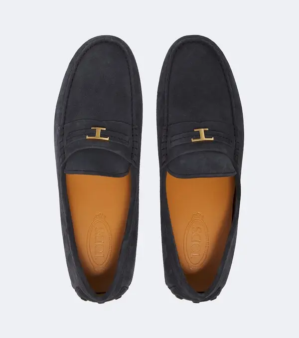 TOD'S Suede Gommino Driving Shoes - Blue
