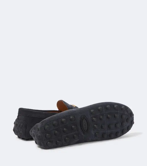 TOD'S Suede Gommino Driving Shoes - Blue