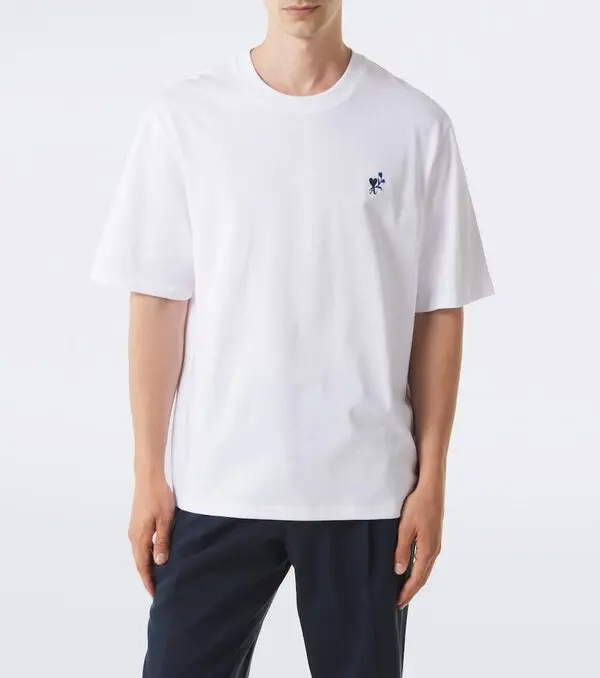 AMI Paris De Cœur Tulipe Cotton Jersey T-shirt