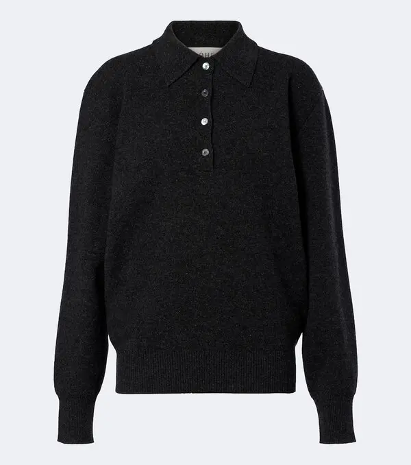 RÓHE Wool, Cashmere, And Silk-blend Polo Sweater - Grey