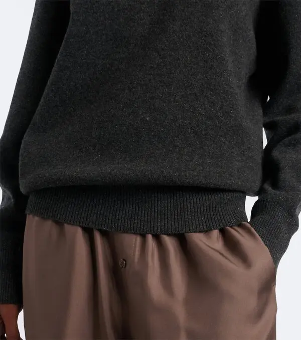 RÓHE Wool, Cashmere, And Silk-blend Polo Sweater - Grey