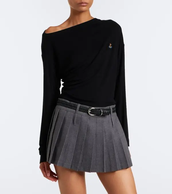 VIVIENNE WESTWOOD Draped Ribbed-knit Top