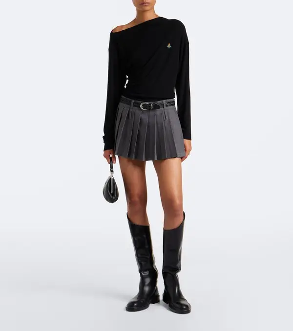 VIVIENNE WESTWOOD Draped Ribbed-knit Top