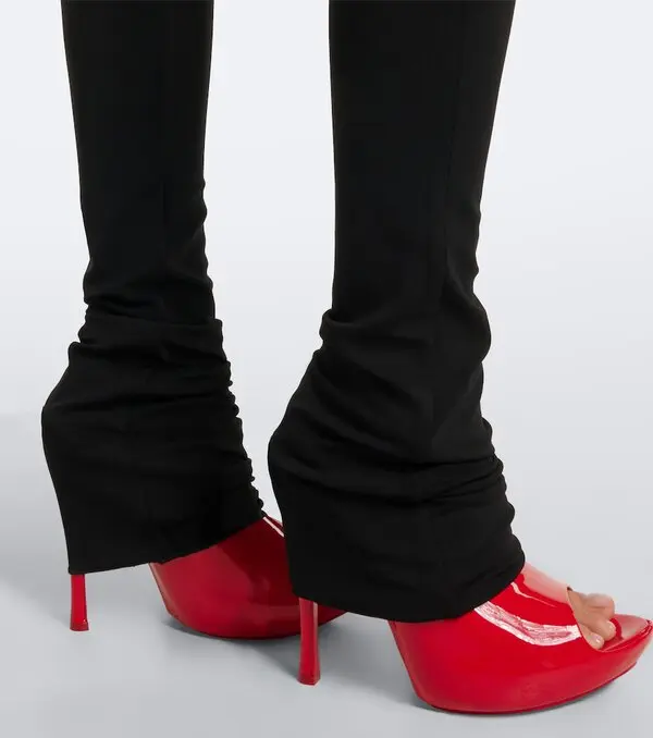 Gucci Patent Leather Platform Mules - Red