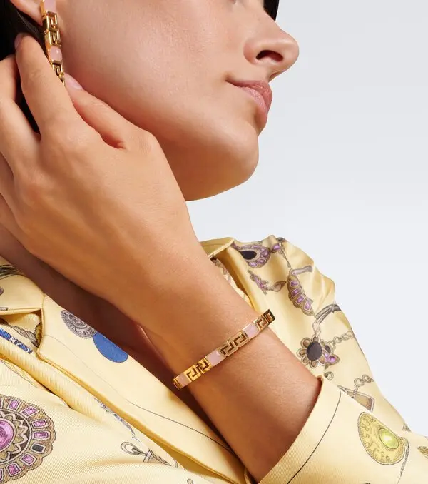 Versace Greca Embellished Bracelet