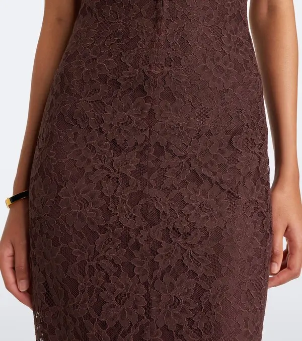 DE LA VALI Laia Cutout Cotton-blend Lace Maxi Dress