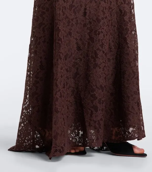 DE LA VALI Laia Cutout Cotton-blend Lace Maxi Dress