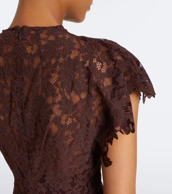 DE LA VALI Laia Cutout Cotton-blend Lace Maxi Dress