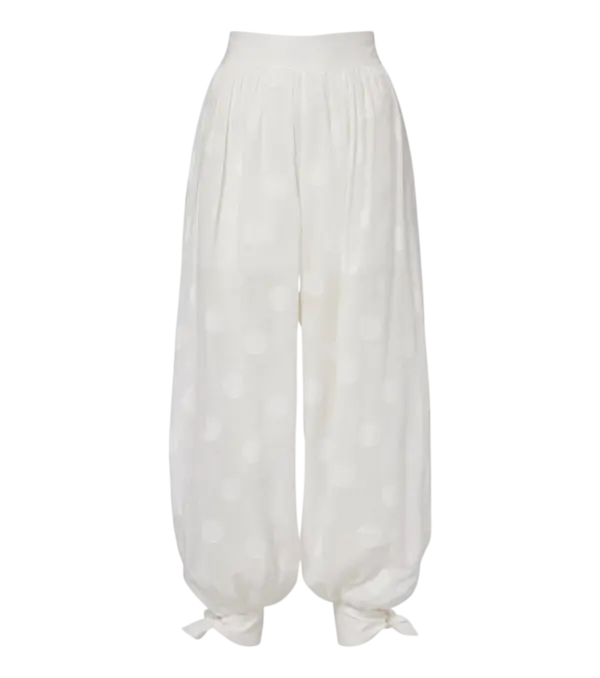 Zimmermann Solstice Polka-dot Cotton Balloon Pants - White
