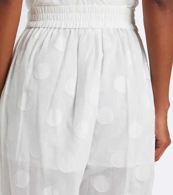 Zimmermann Solstice Polka-dot Cotton Balloon Pants - White
