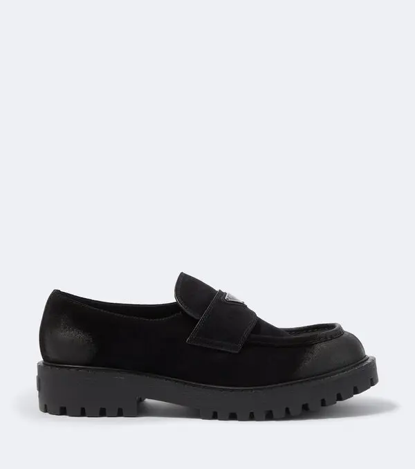 Prada Suede Loafers - Black