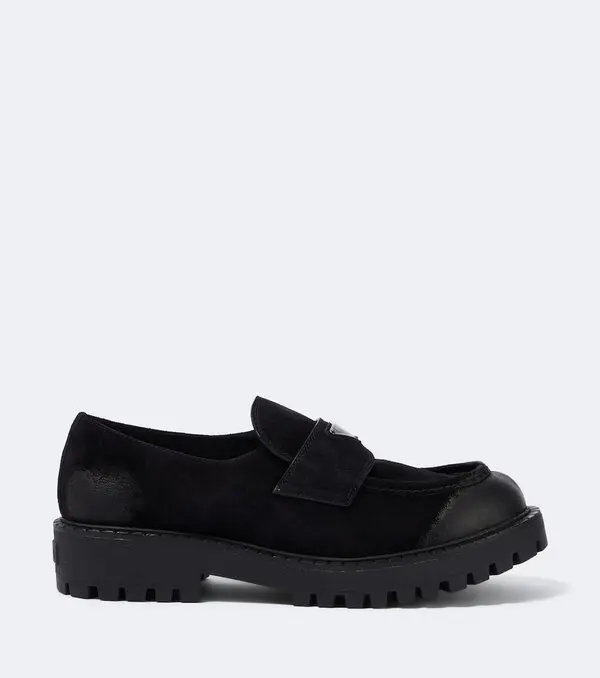 Prada Suede Loafers - Black