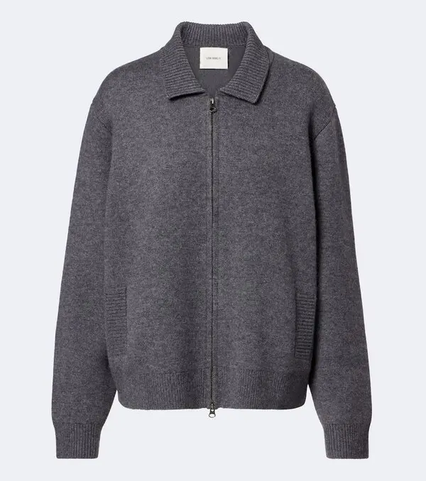 LISA YANG Aleya Cashmere Zipped Cardigan - Grey