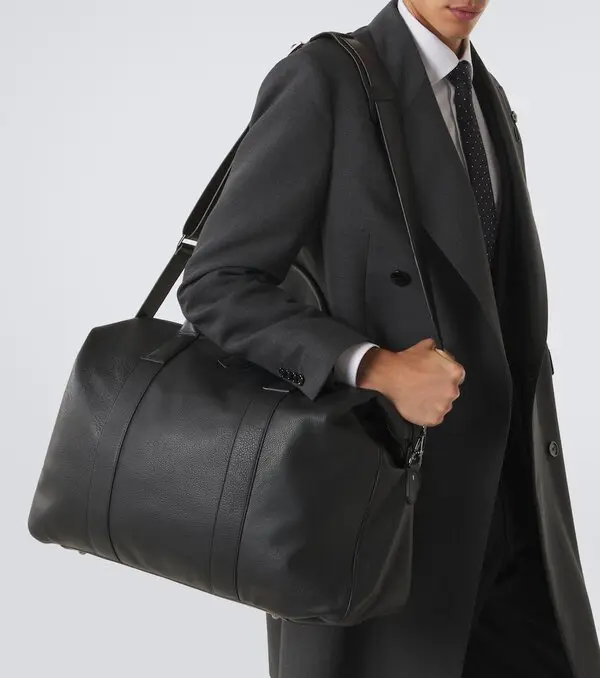 Canali Leather Duffel Bag
