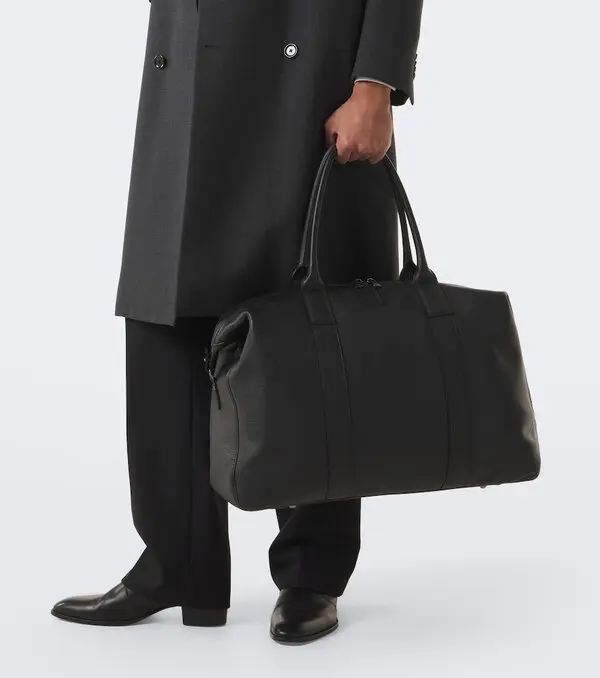 Canali Leather Duffel Bag