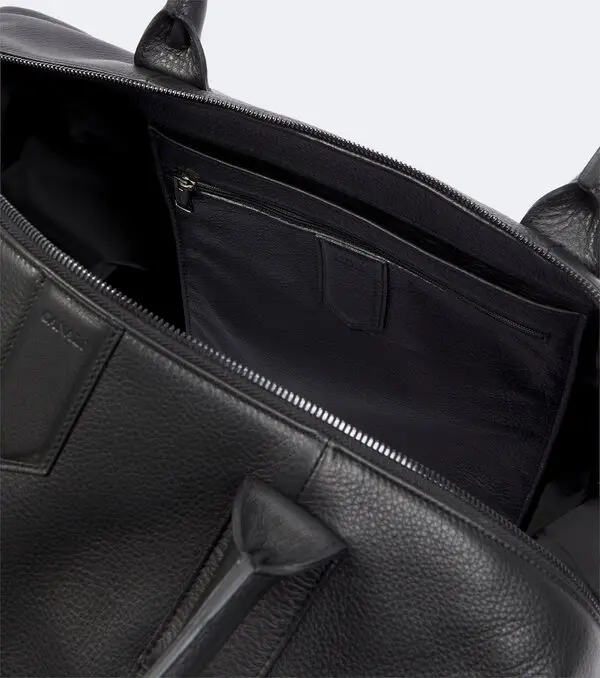 Canali Leather Duffel Bag