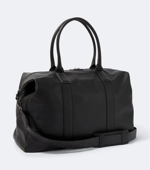 Canali Leather Duffel Bag