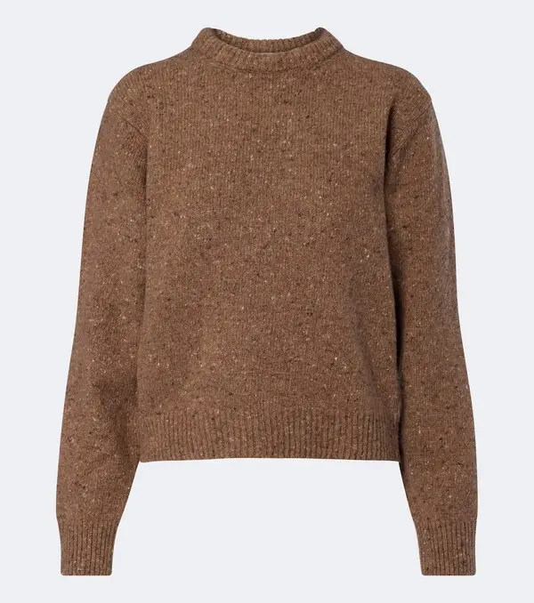 RÓHE Wool-blend Mouliné Sweater - Brown