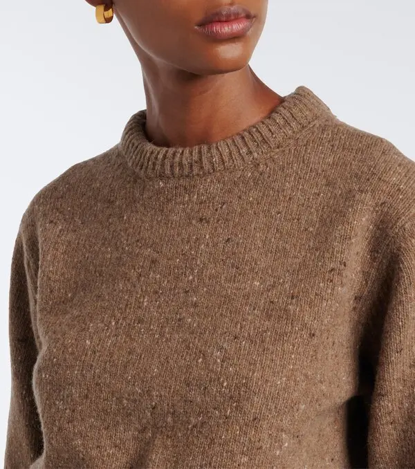 RÓHE Wool-blend Mouliné Sweater - Brown