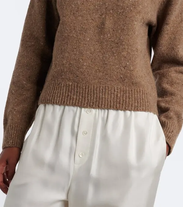 RÓHE Wool-blend Mouliné Sweater - Brown