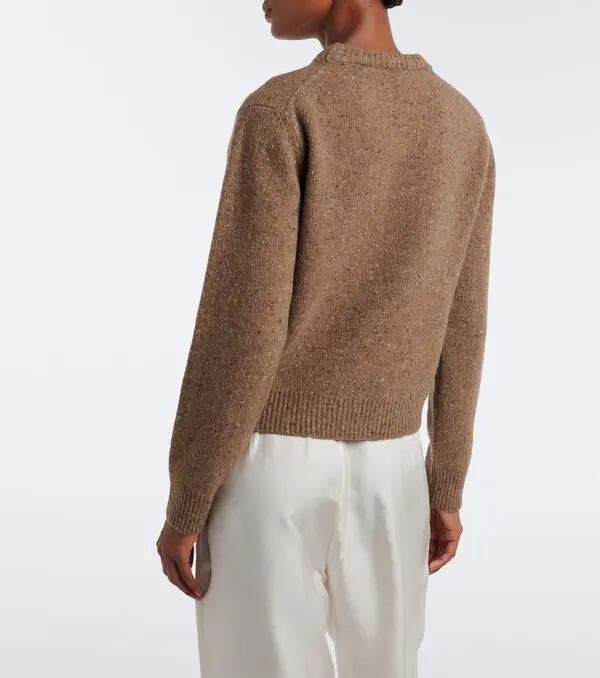RÓHE Wool-blend Mouliné Sweater - Brown