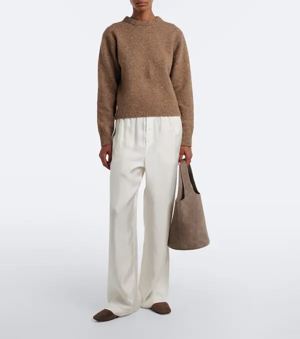 RÓHE Wool-blend Mouliné Sweater - Brown