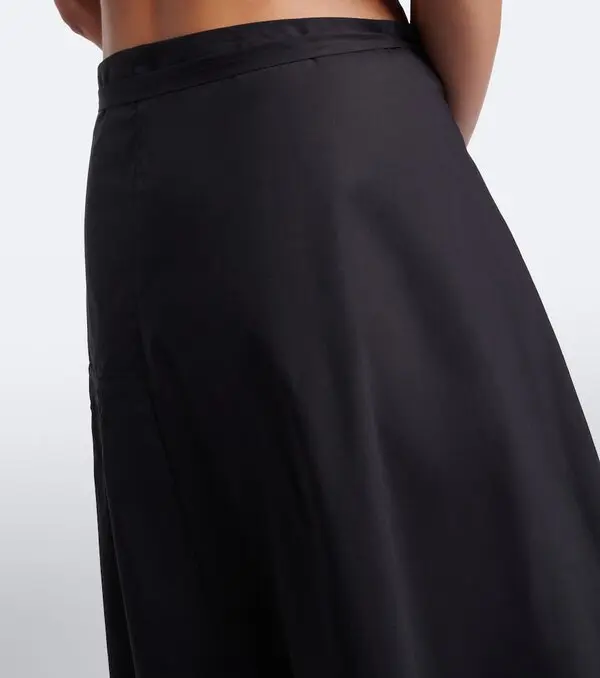 SIR. Klara Asymmetric Cotton Midi Skirt