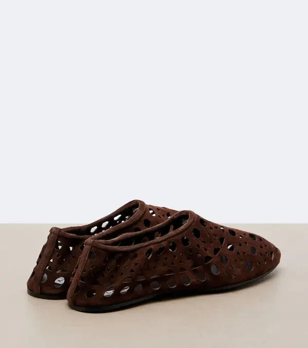 Alaïa Vienne Suede Slip-on Shoes