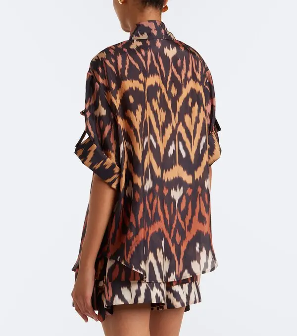 Zimmermann Aster Printed Silk Habutai Shirt