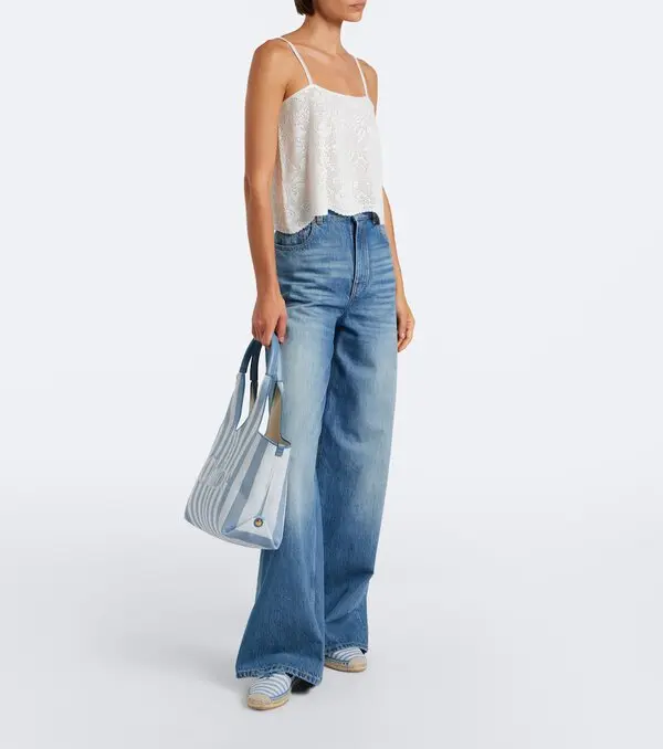 Chloé Pointelle Cotton Top - White