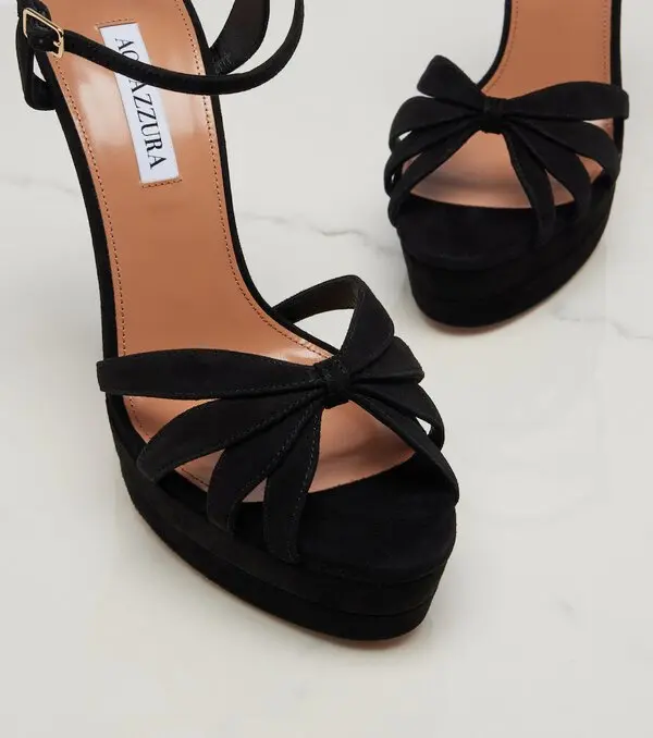 AQUAZZURA Suede Platform Sandals
