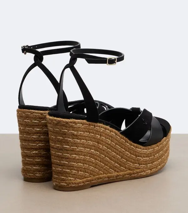 JIMMY CHOO Korra Suede Wedge Sandals