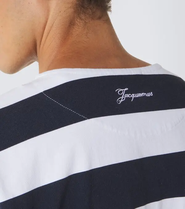 Jacquemus Marinière Striped Cotton Jersey Henley Shirt