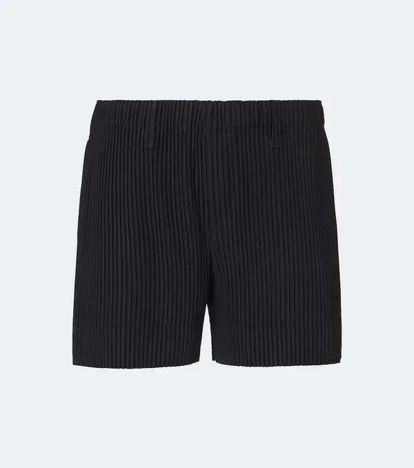 Issey Miyake Homme Plissé Tailored Pleats Shorts - Black