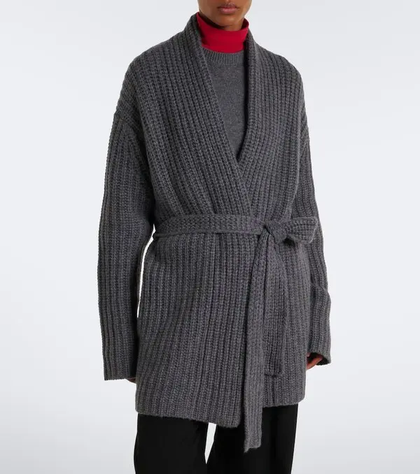 LISA YANG Cashmere Wrap Cardigan - Grey