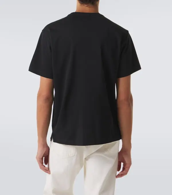 Prada Logo Cotton Jersey T-shirt - Black