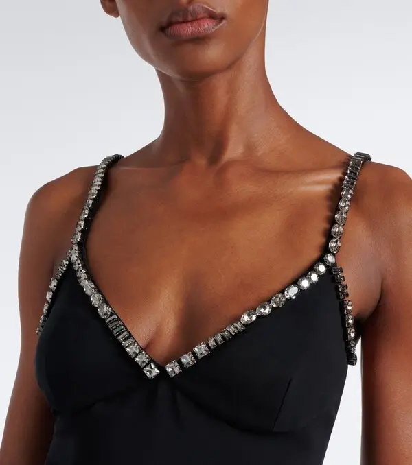 Stella McCartney Embellished Crêpe Gown - Black