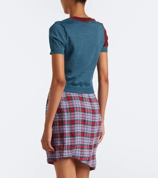 VIVIENNE WESTWOOD Argyle Patterned Wool And Cotton Sweater