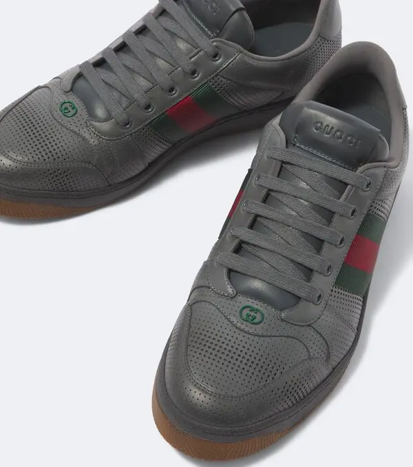 Gucci Screener Perforated Leather Sneakers