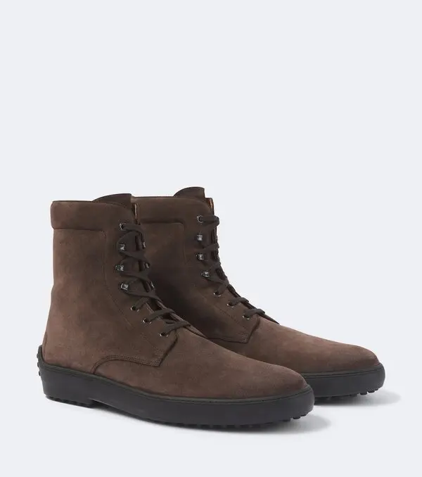 TOD'S Suede Lace-up Boots